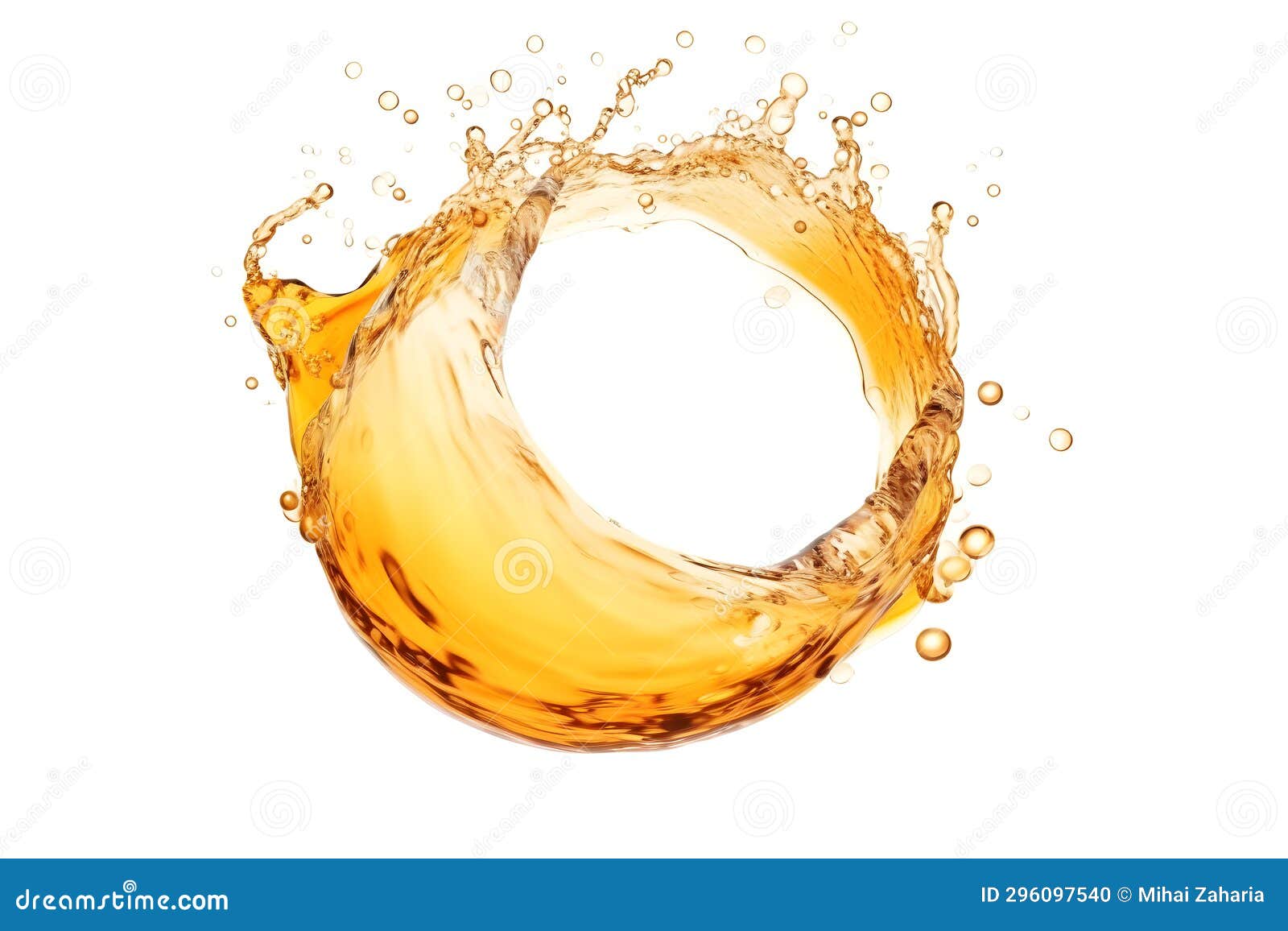 Circular Beer Splash Isolated on White Background. Generative AI Stock ...