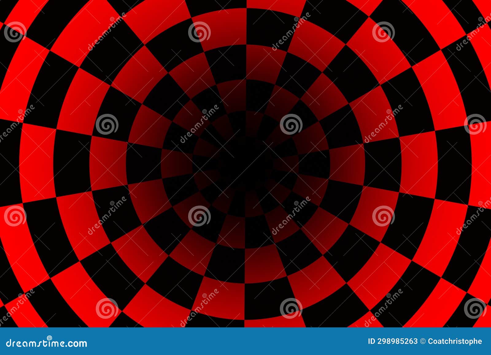 Circular Black and Red Checkerboard Stock Illustration - Illustration ...