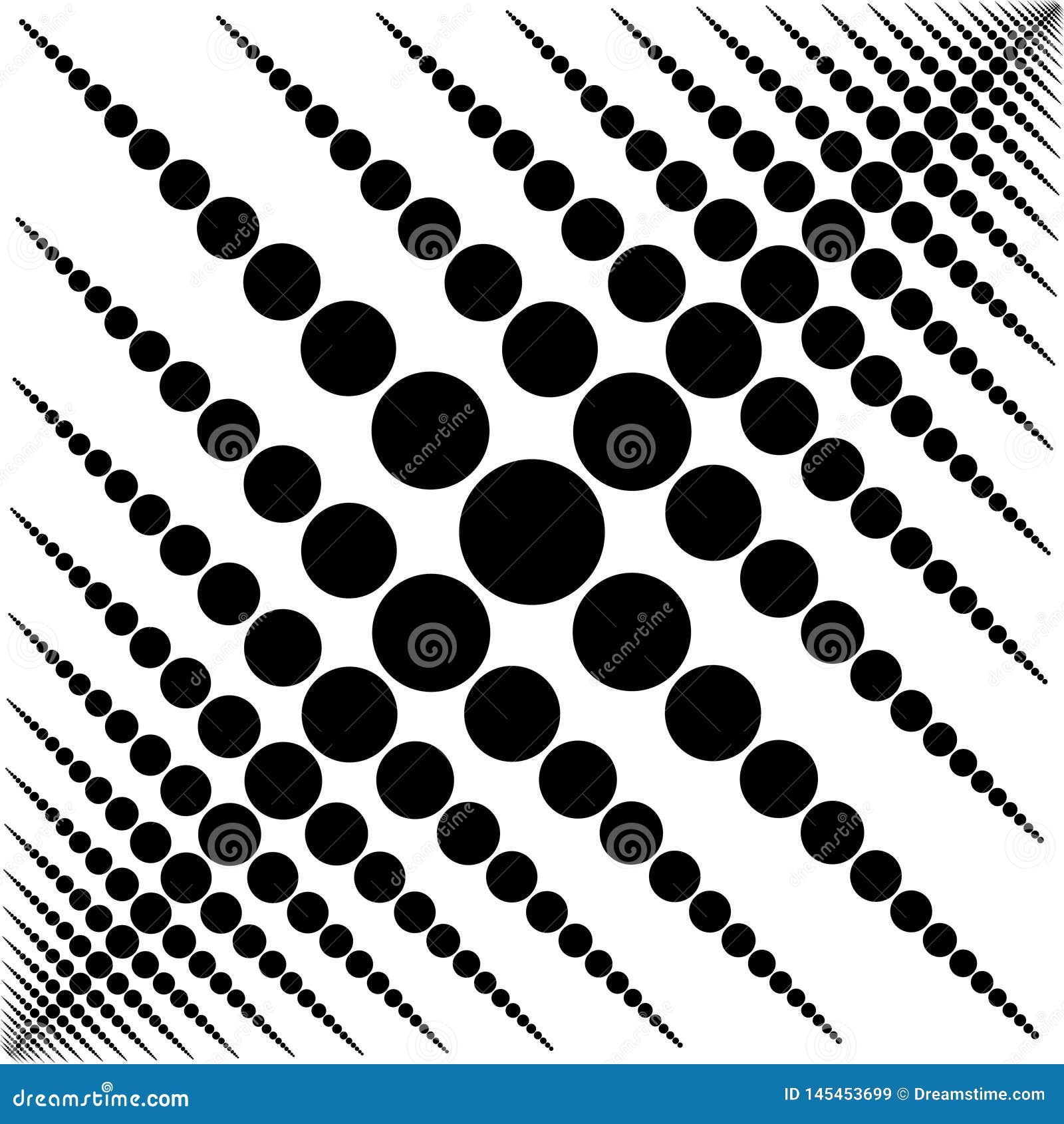 Circular Black and White Background Pattern Stock Illustration ...