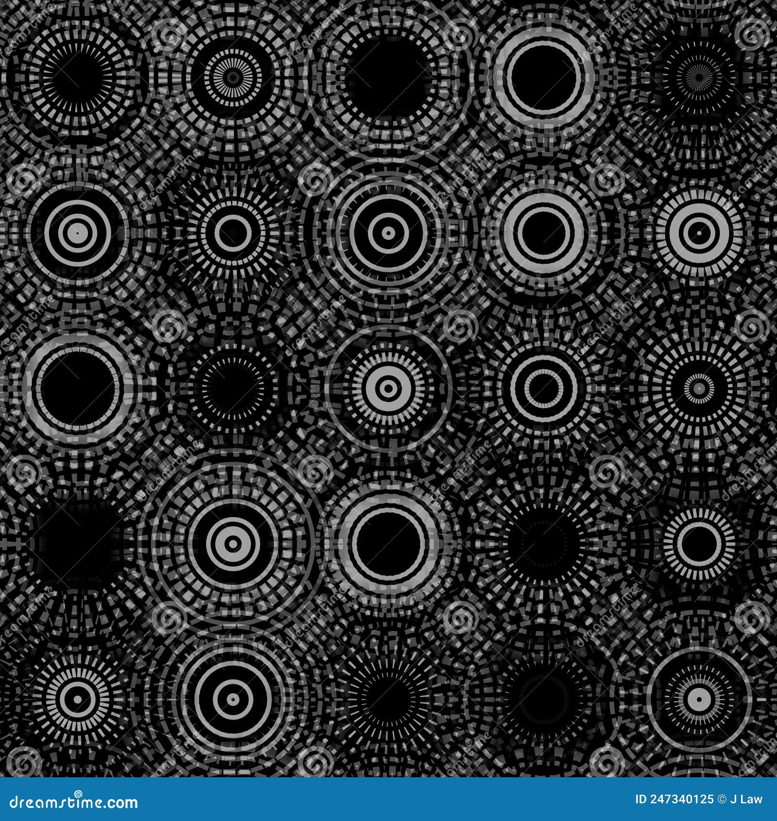 Circular Black White and Grey Pattern and Designs Showing Variation and ...