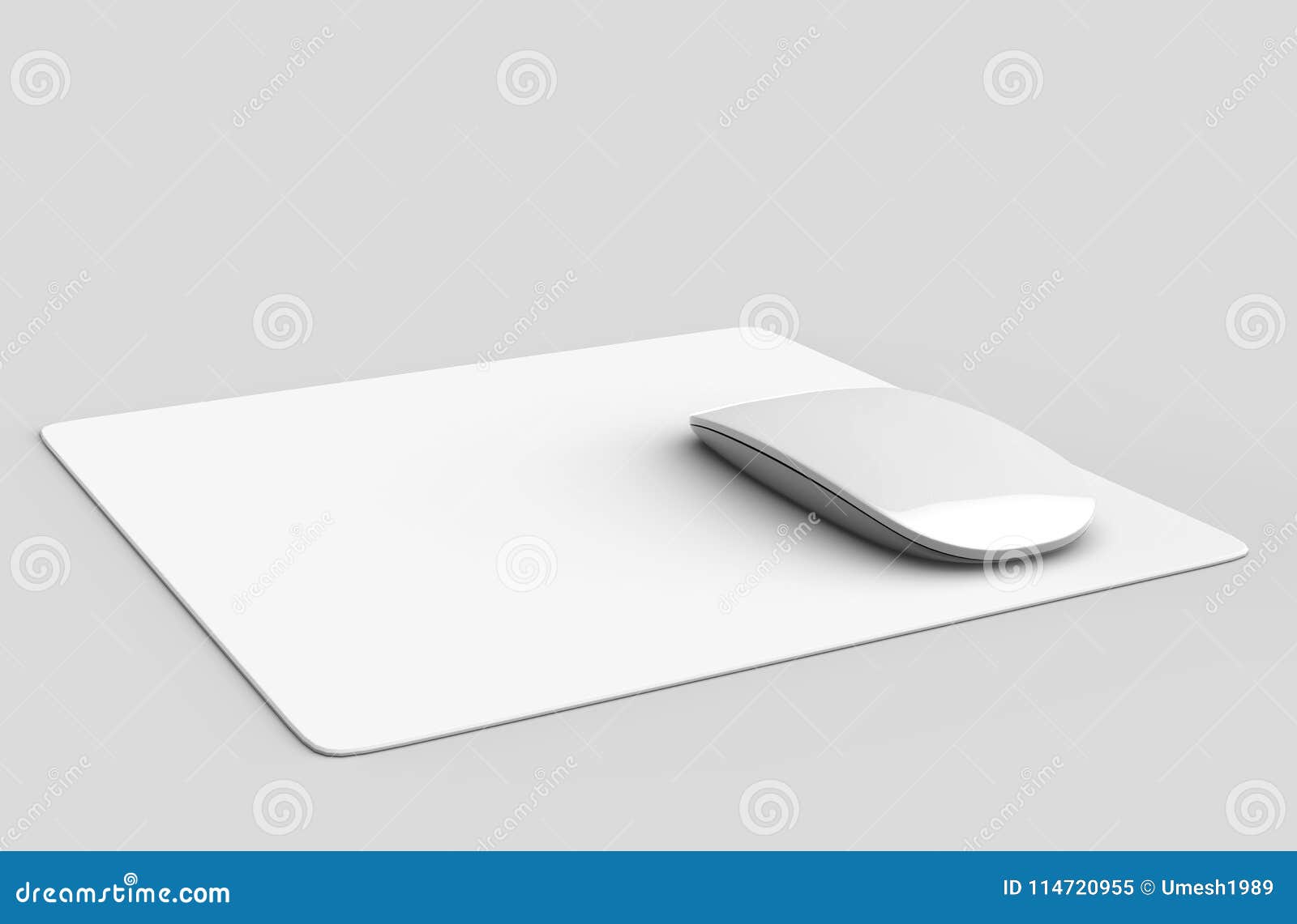 Circular Blank Mouse Pad with Computer Mouse for Branding or Design ...