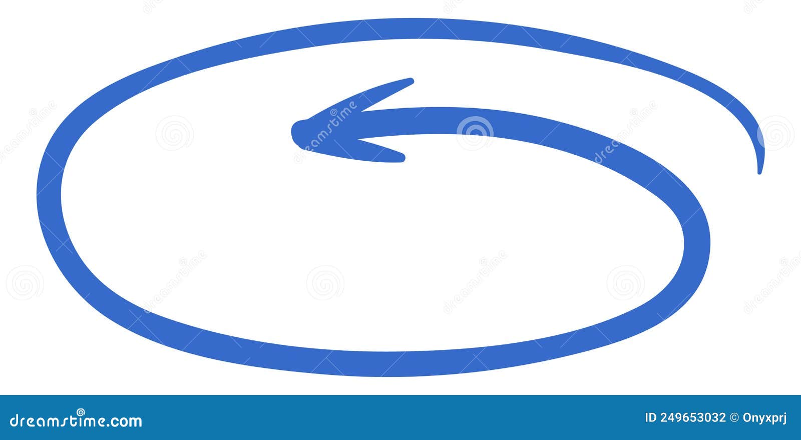 Circular Blue Arrow. Cycle Doodle Stock Vector - Illustration of ...