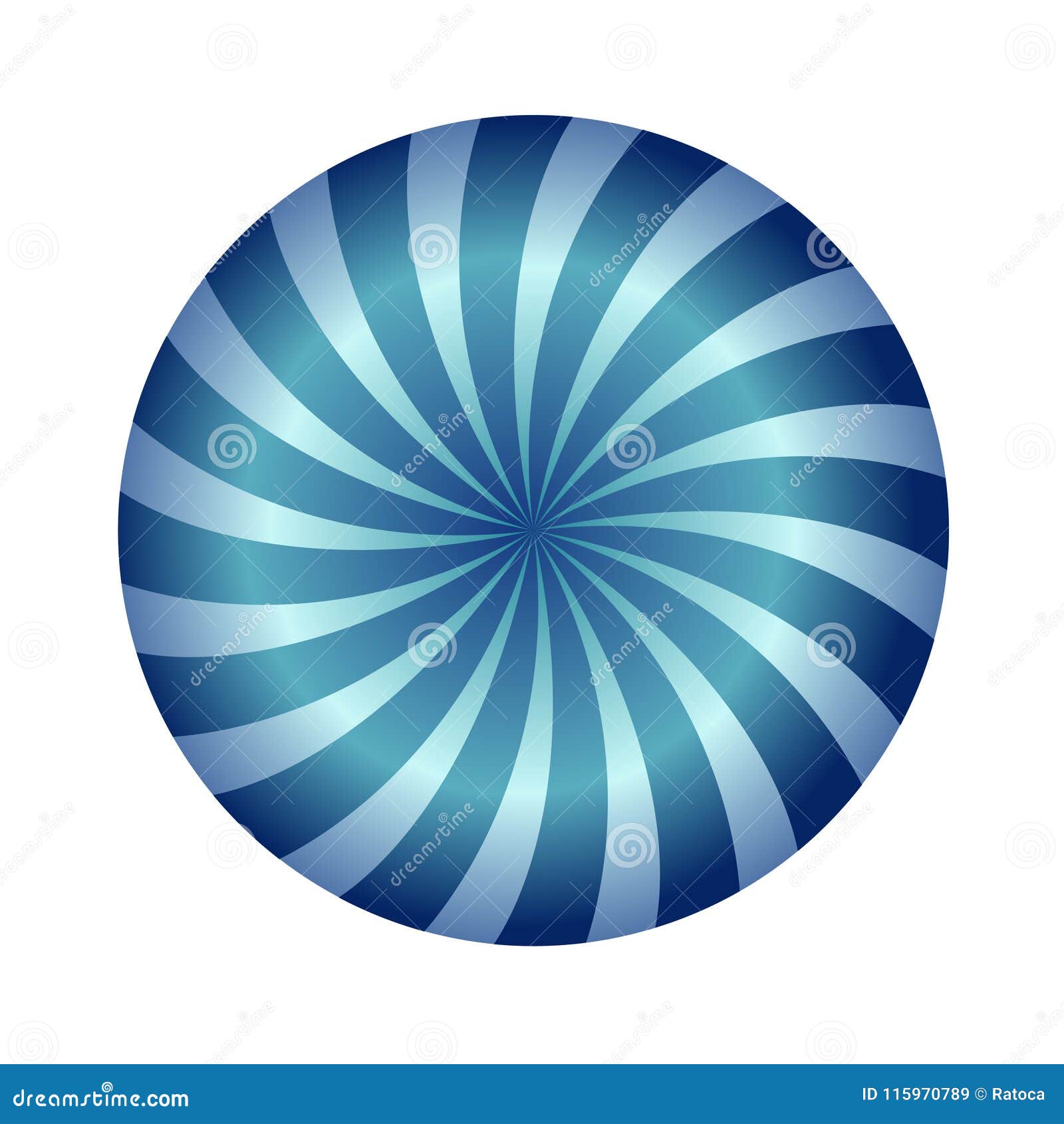 Circular blue candy stock vector. Illustration of swirl - 115970789