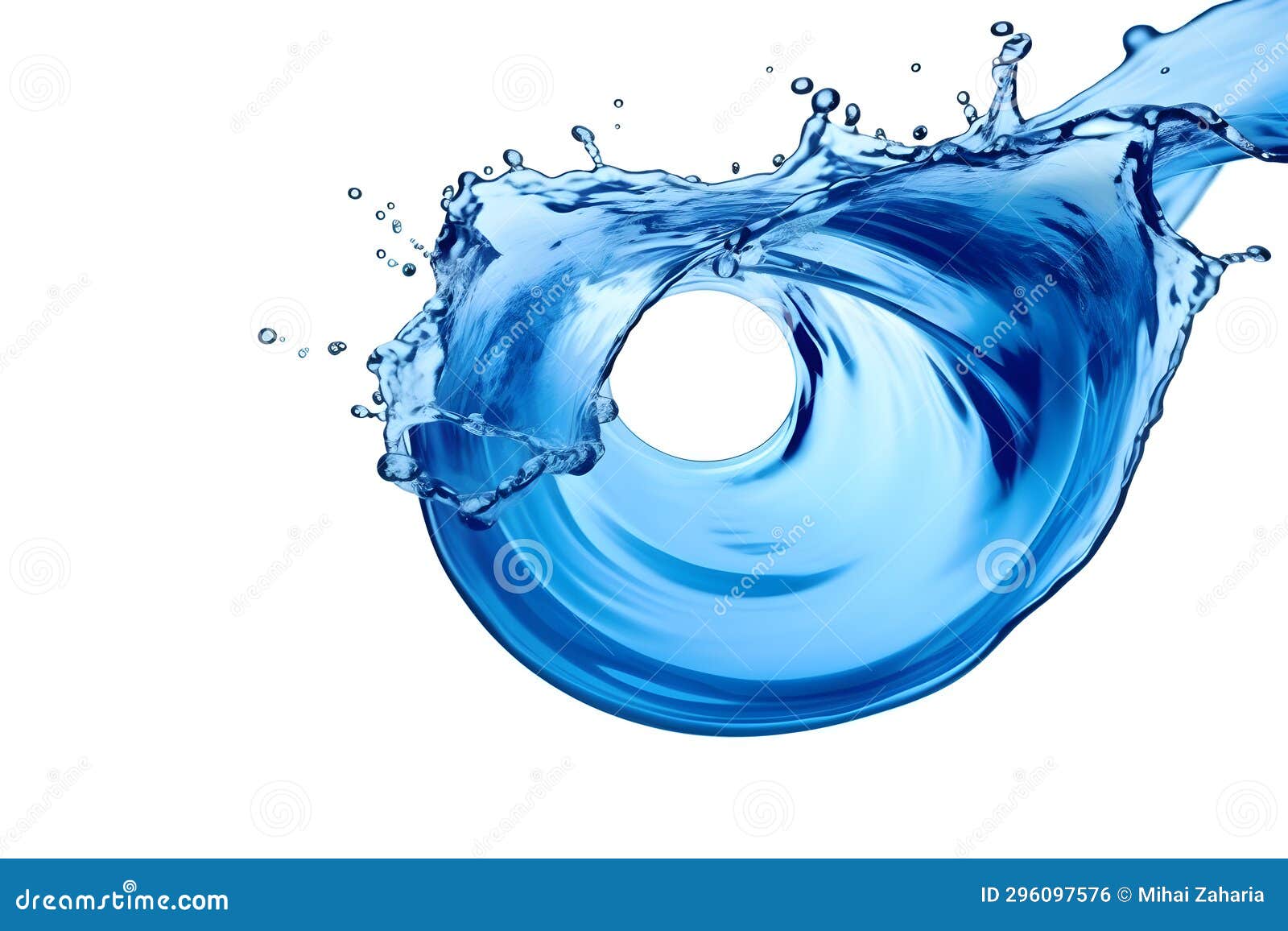 Circular Blue Juice Splash Isolated on White Background. Generative AI ...