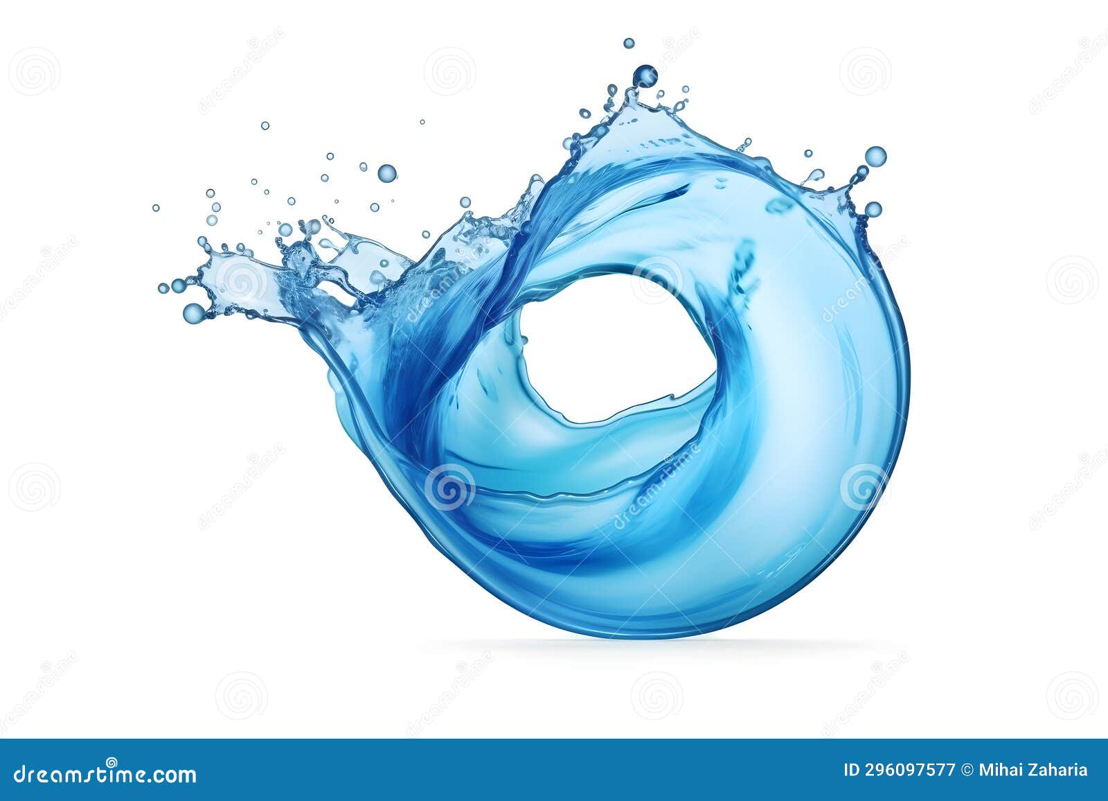 Circular Blue Juice Splash Isolated on White Background. Generative AI ...
