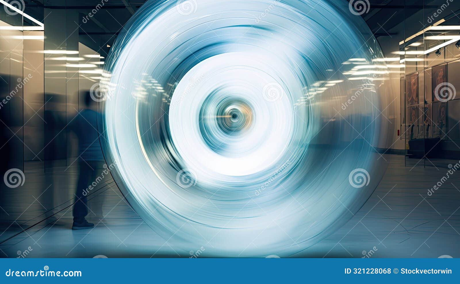 Circular Blurred Circle Mirror Interior Stock Illustration ...