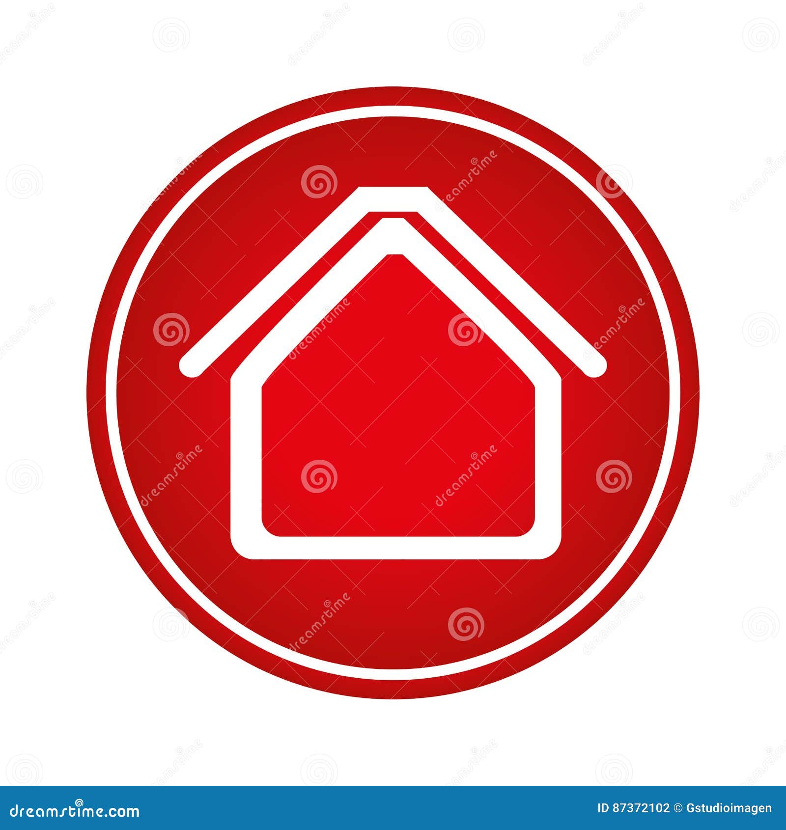 Circular Border with Abstract Silhouette House Icon Stock Vector ...