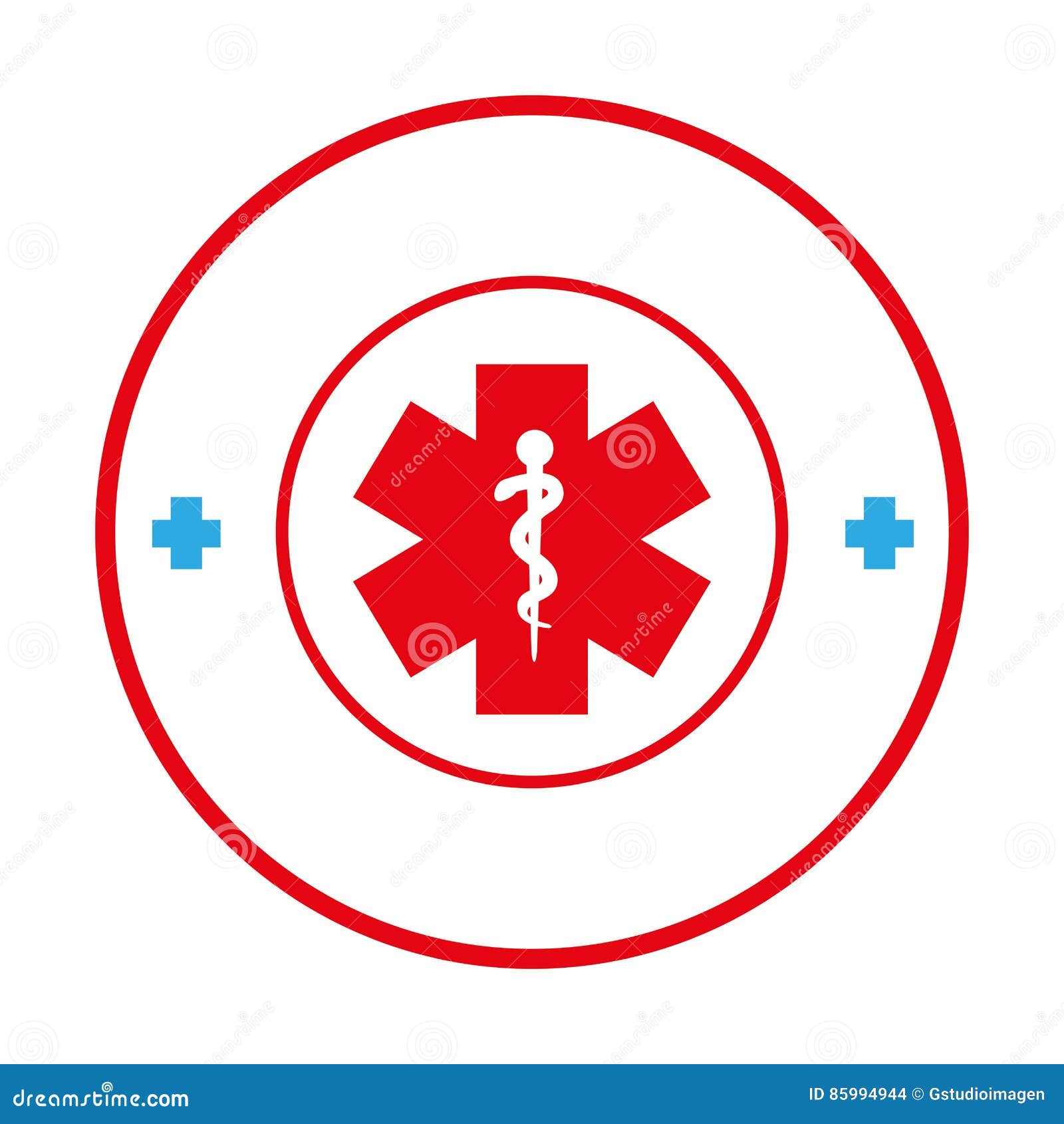 Circular Border with Health Symbol Cross Stock Vector - Illustration of ...