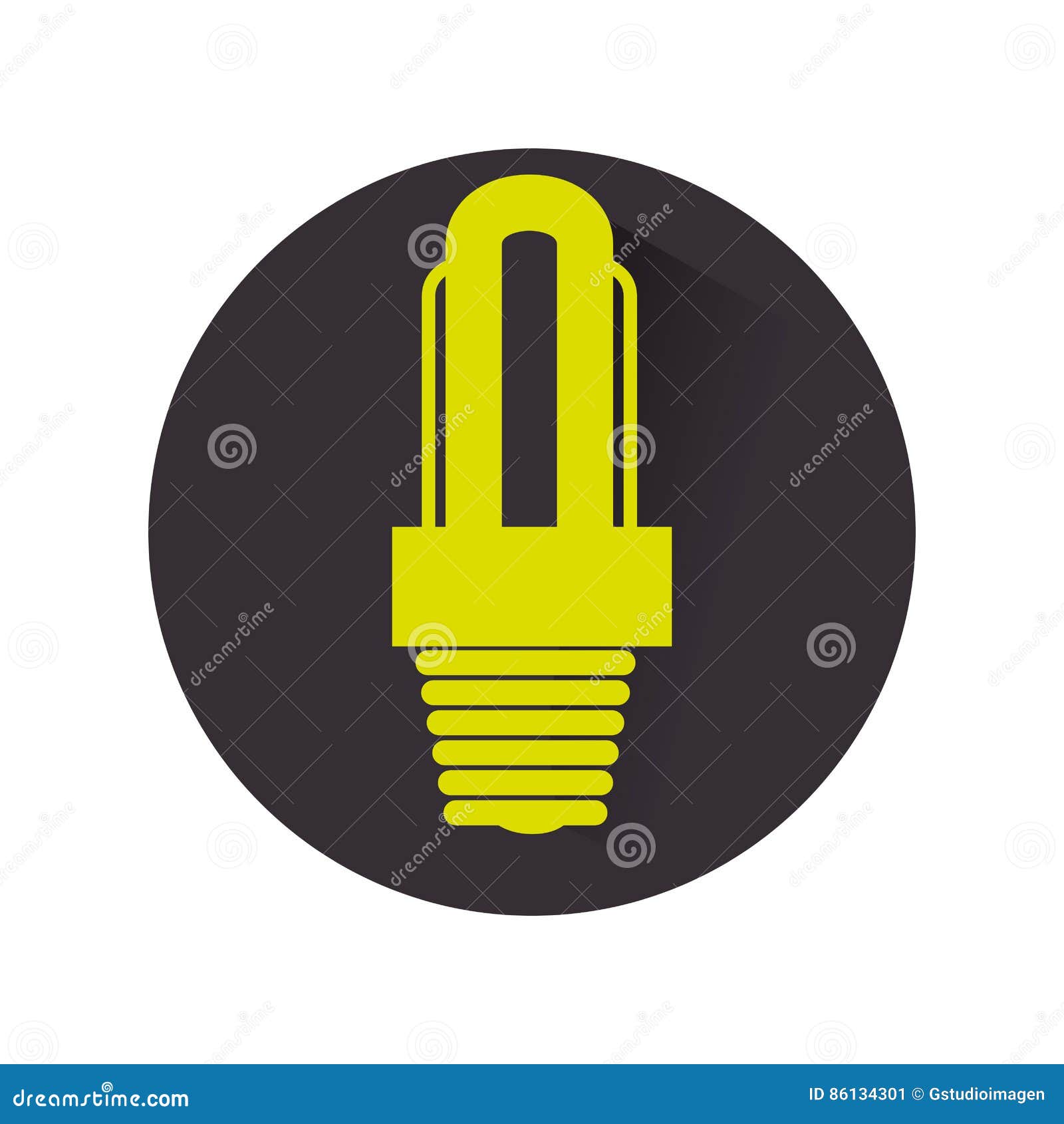 Circular Border with Light Bulb Modern Stock Vector - Illustration of ...
