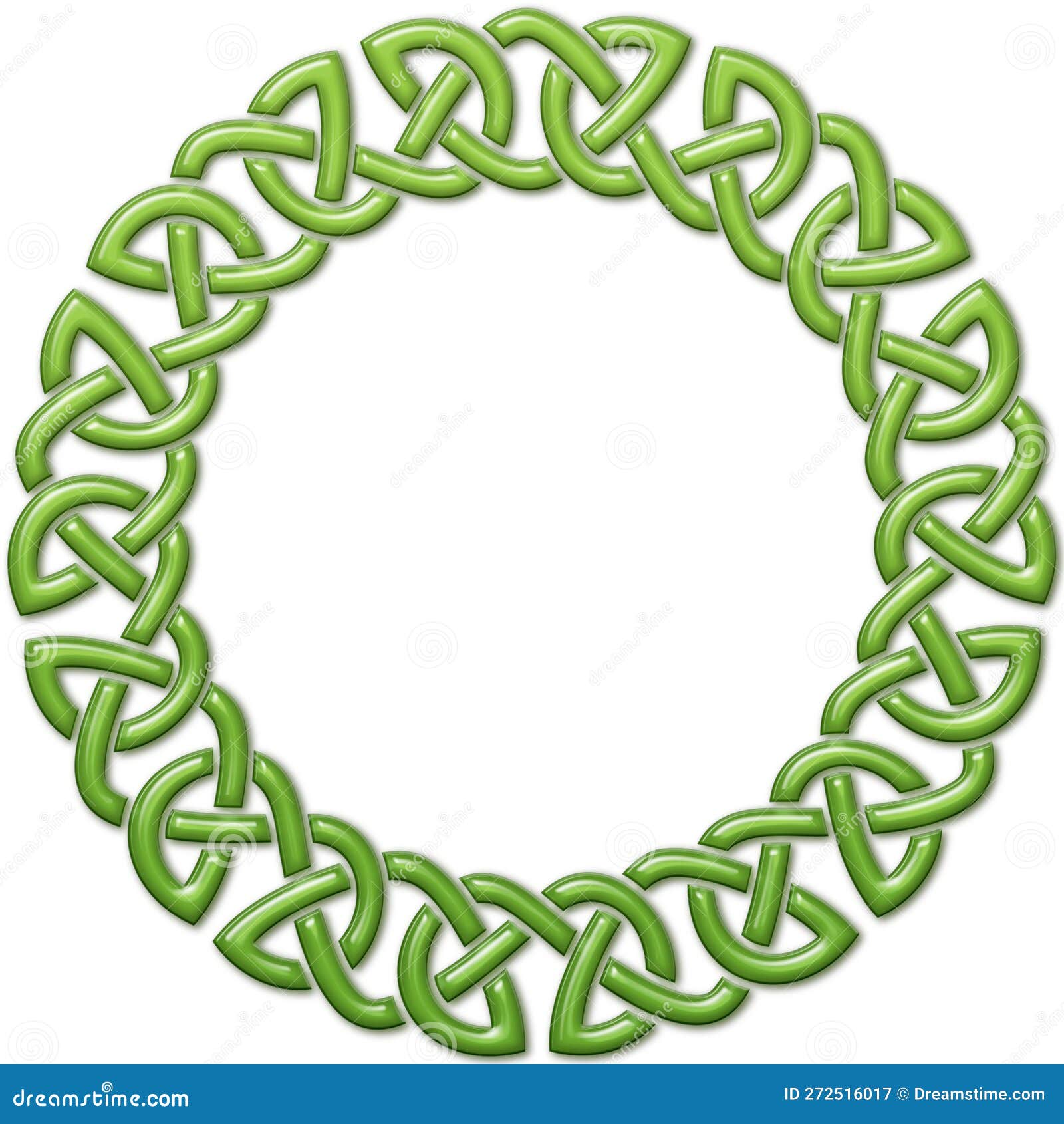 Simple Celtic Knot Circular Frame, Green Stock Image - Illustration of ...