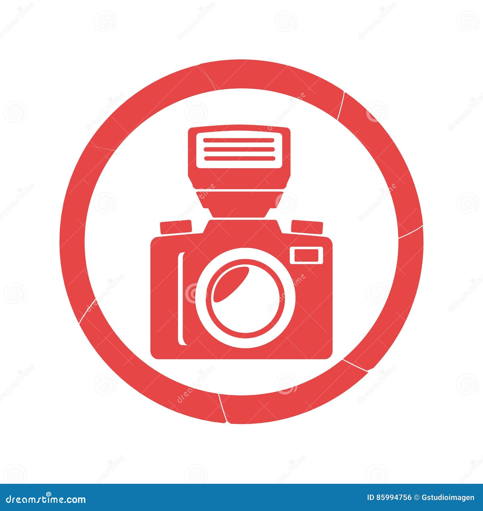 Circular Border with Professional Camera Icon Stock Vector ...