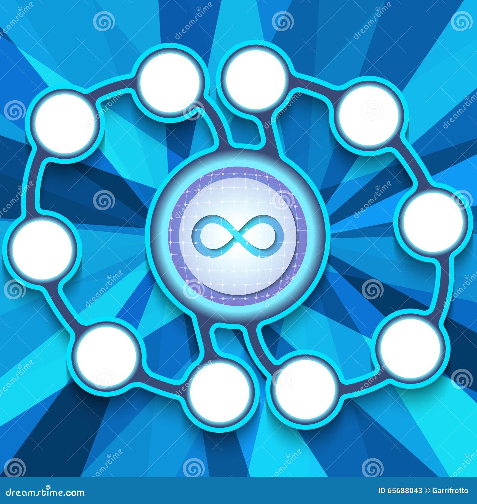 Circular boxes stock vector. Illustration of loop, empty - 65688043