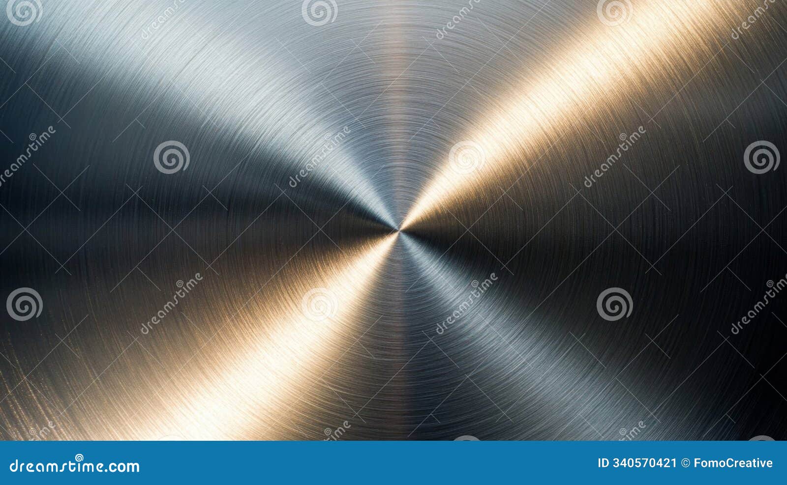 Circular Brushed Metal Surface with Light Reflection Stock Illustration ...