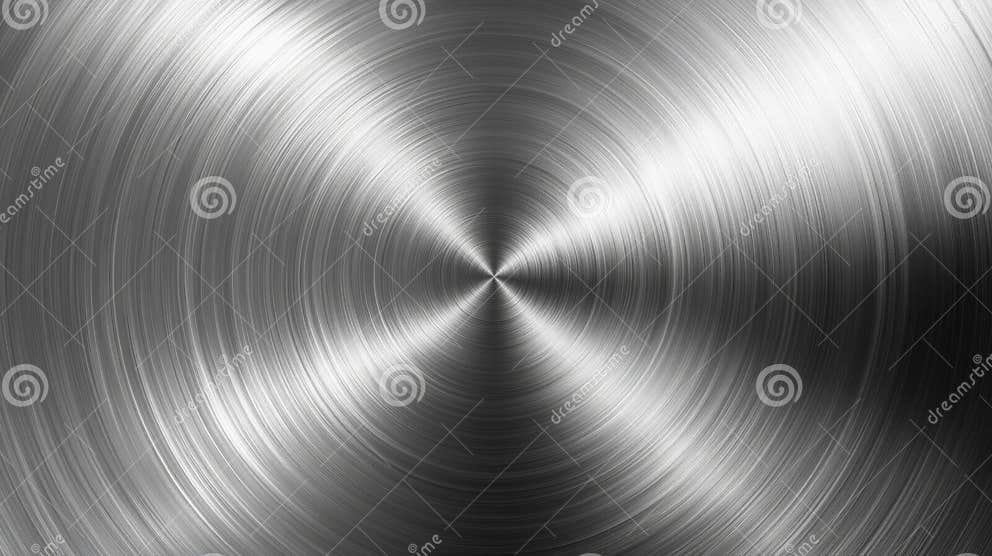 Circular Brushed Metal Texture with Center Highlight Stock Illustration ...