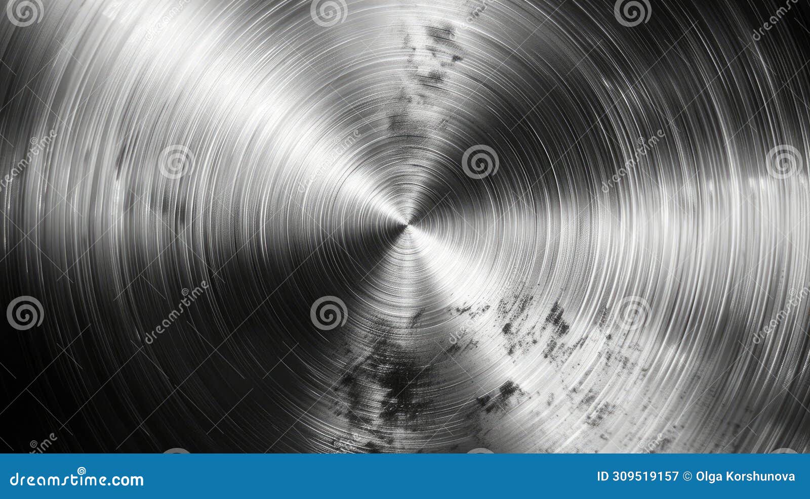 Circular Brushed Metal Texture Reflective Abstract Background Stock ...