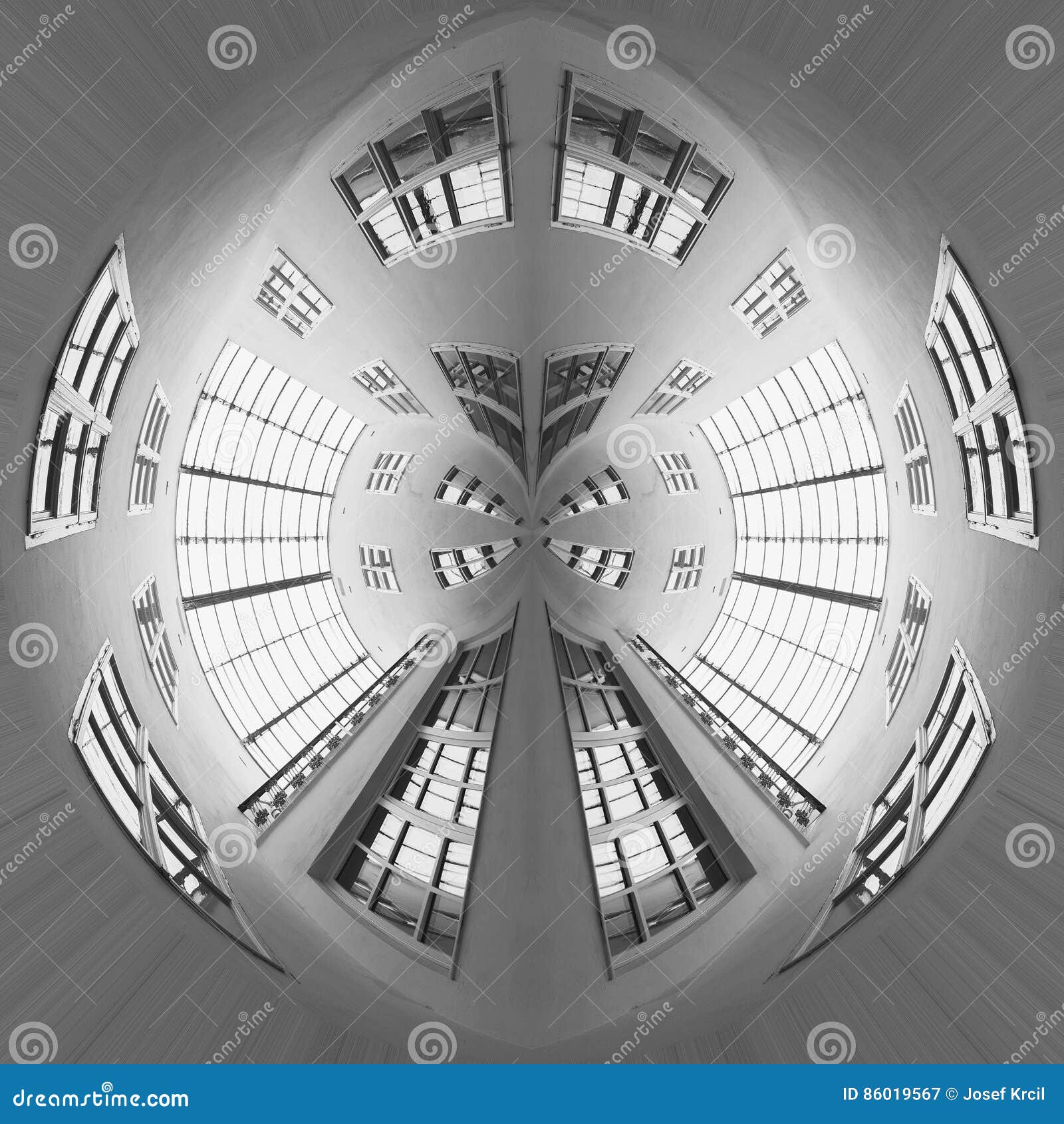 A Circular Building the Future. Stock Image - Image of futuristic ...