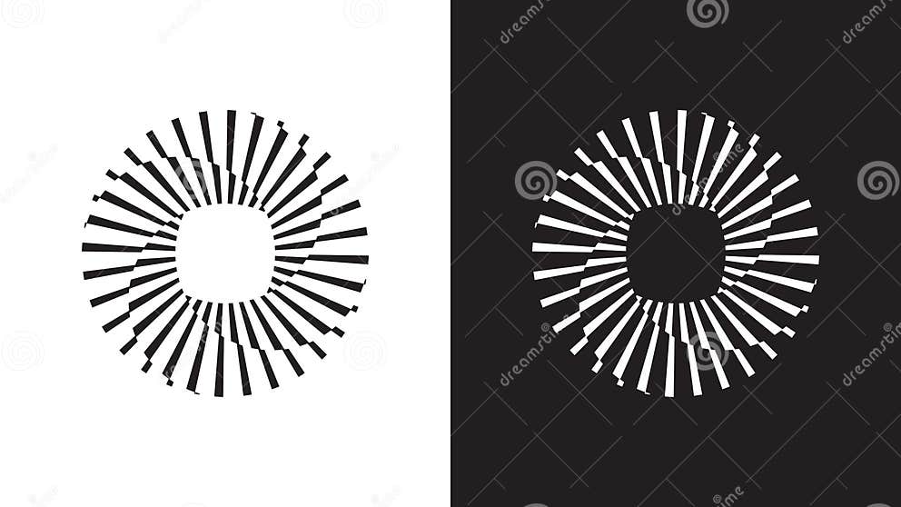 Circular Camera Shutter Stripes Abstract Icon Stock Illustration ...