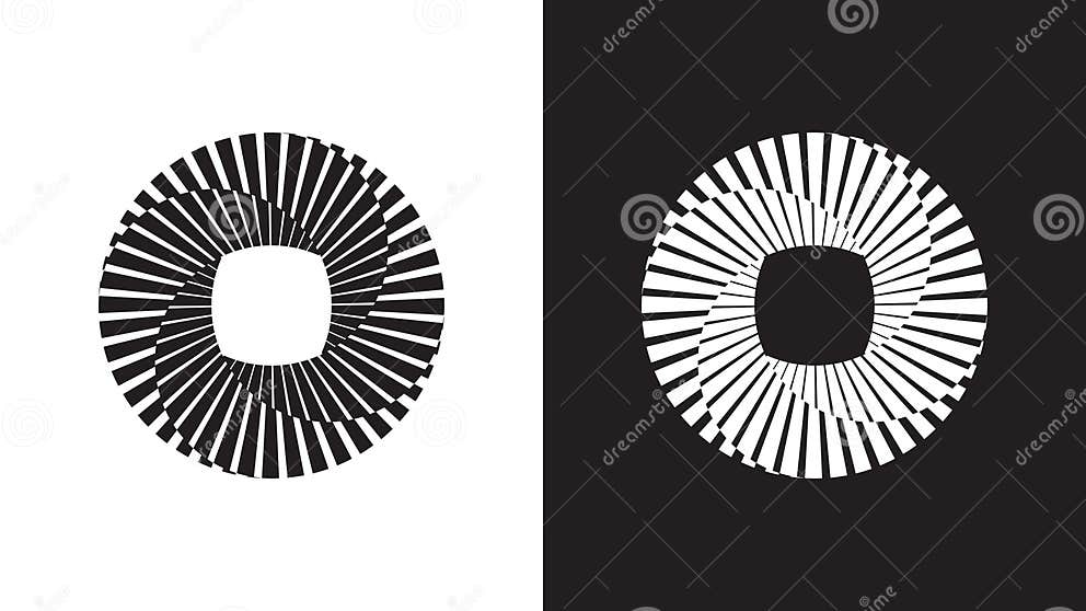 Circular Camera Shutter Stripes Abstract Icon Stock Vector ...