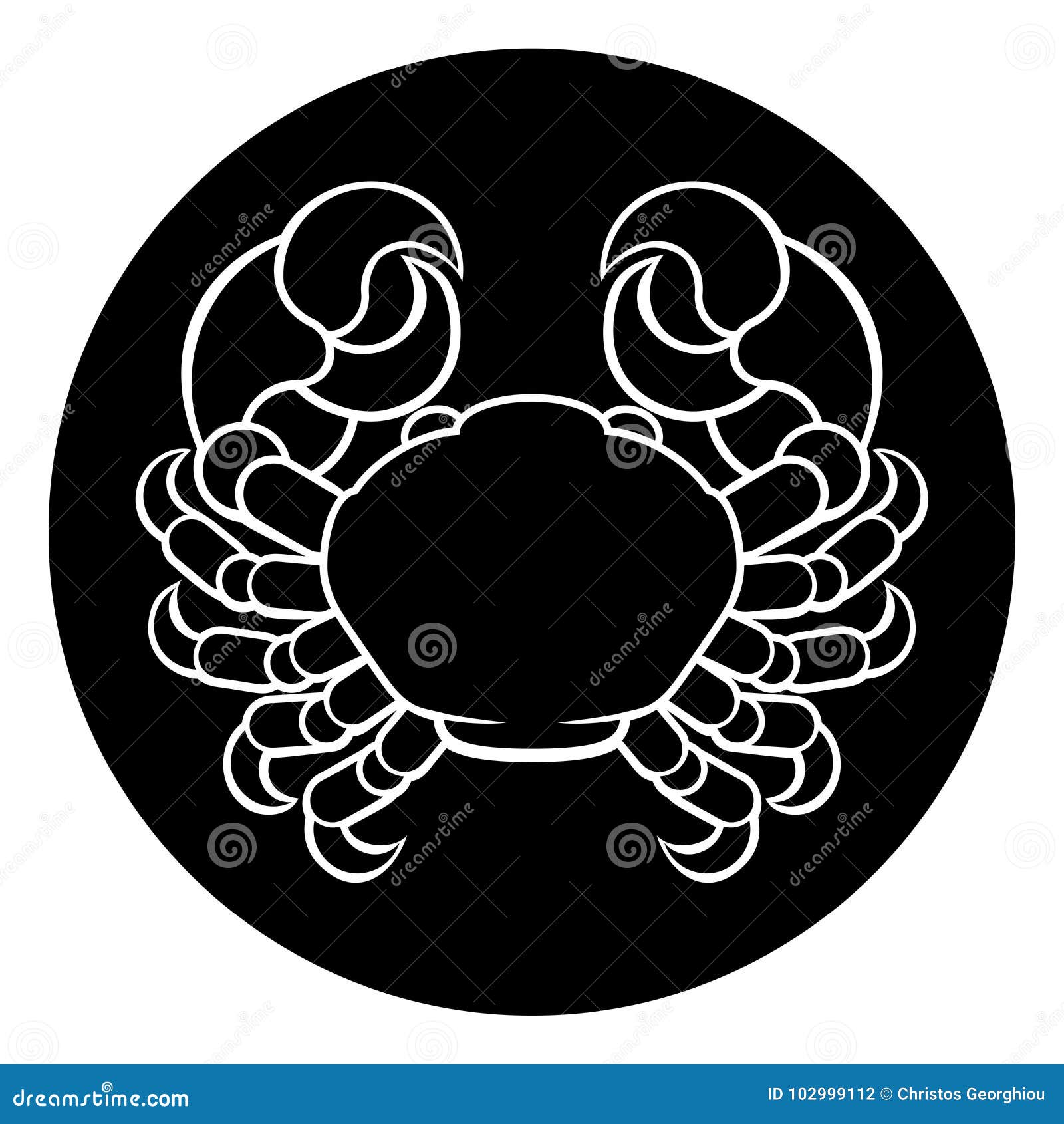 Cancer Crab Zodiac Sign stock vector. Illustration of cancer - 102999112 Cancer Crab Zodiac Sign stock vector. Illustration of cancer - 102999112