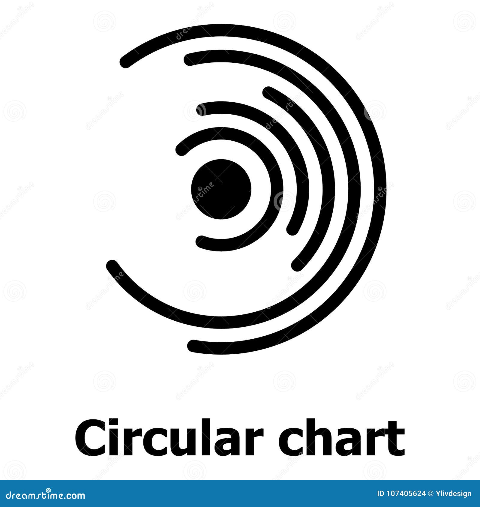 Circular Chart Icon, Simple Style. Stock Vector - Illustration of ...