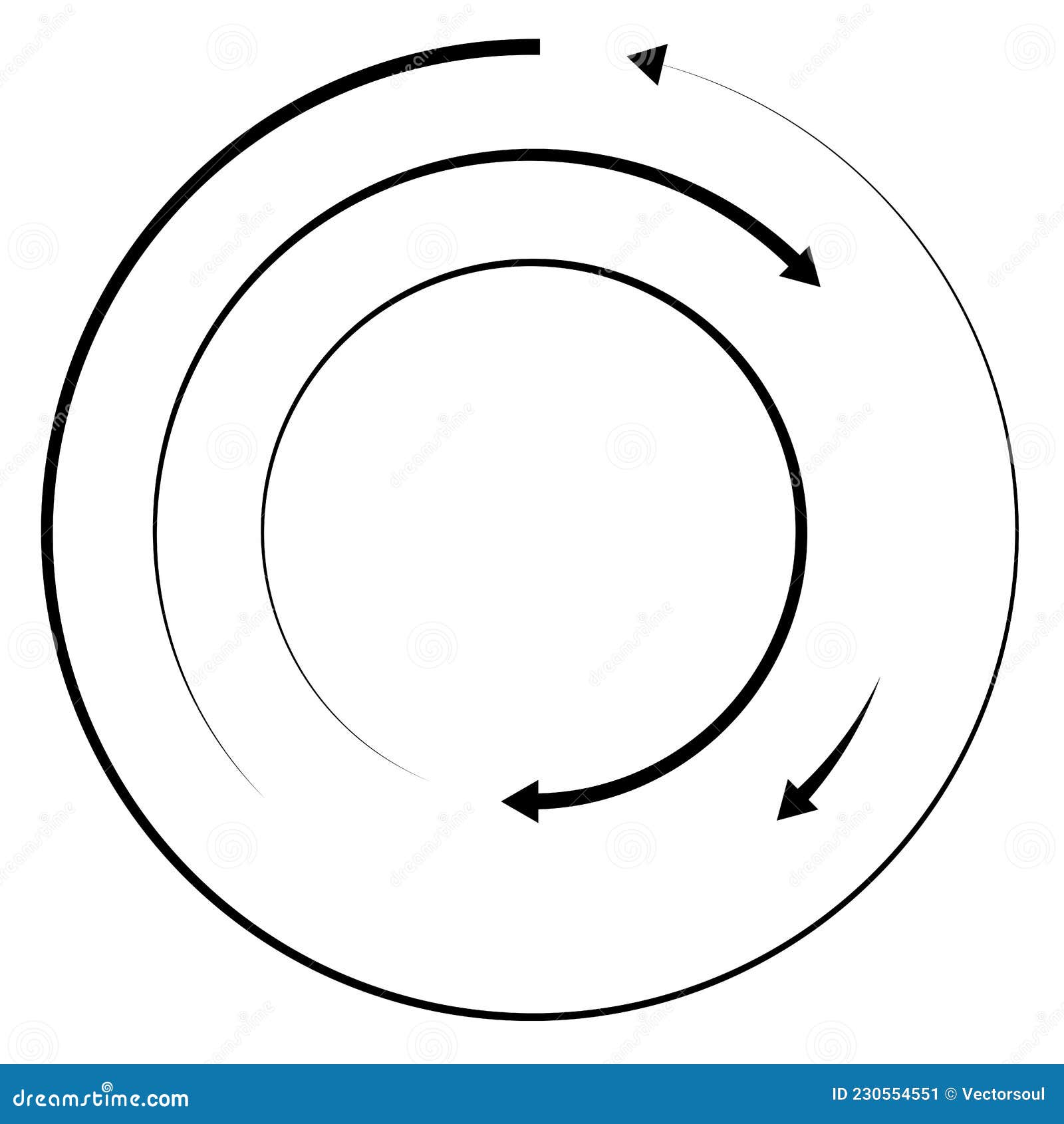 Circular, Circle Arrows in Reverse, Opposite Direction Stock Vector ...