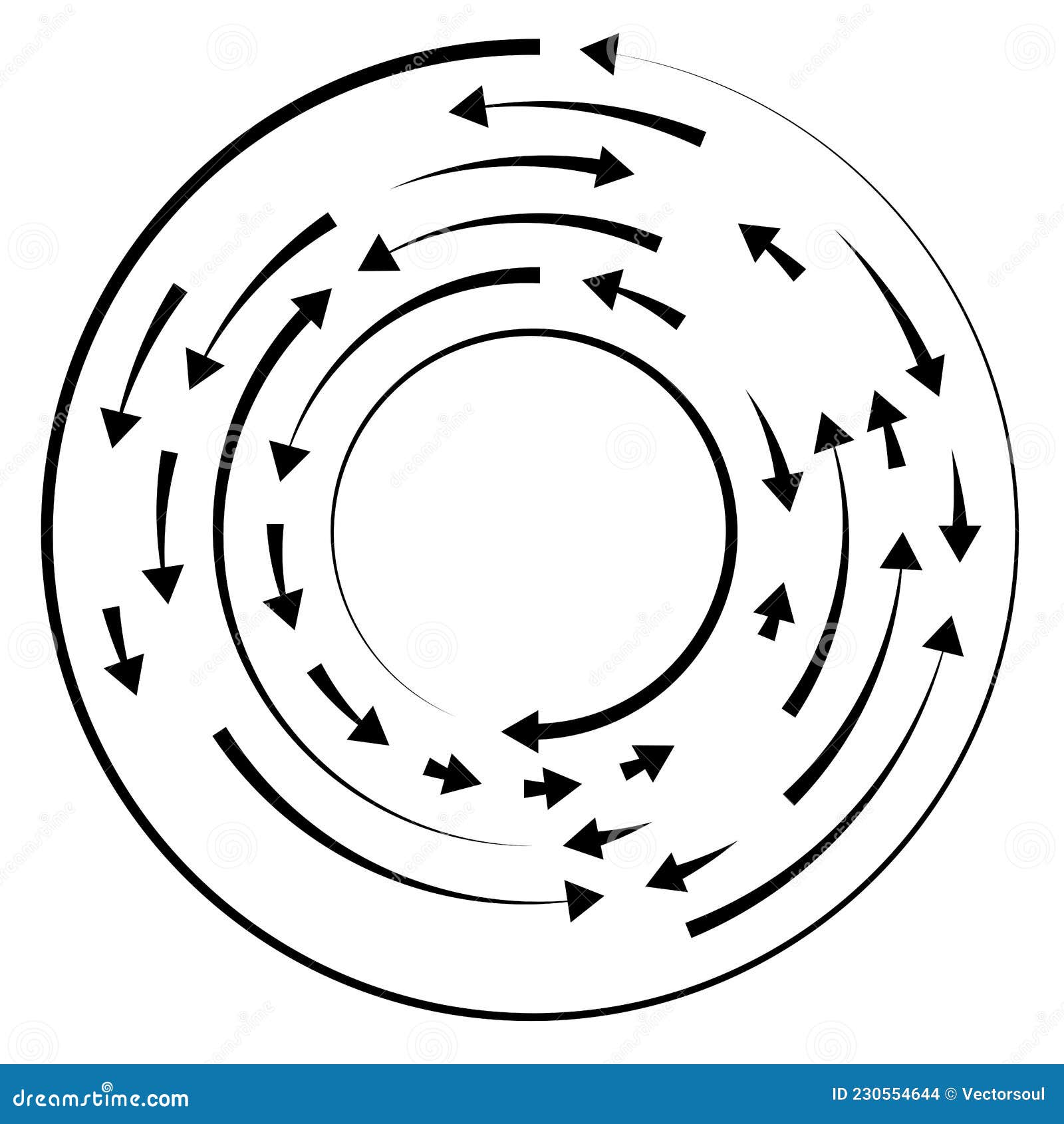 Circular, Circle Arrows in Reverse, Opposite Direction Stock Vector ...