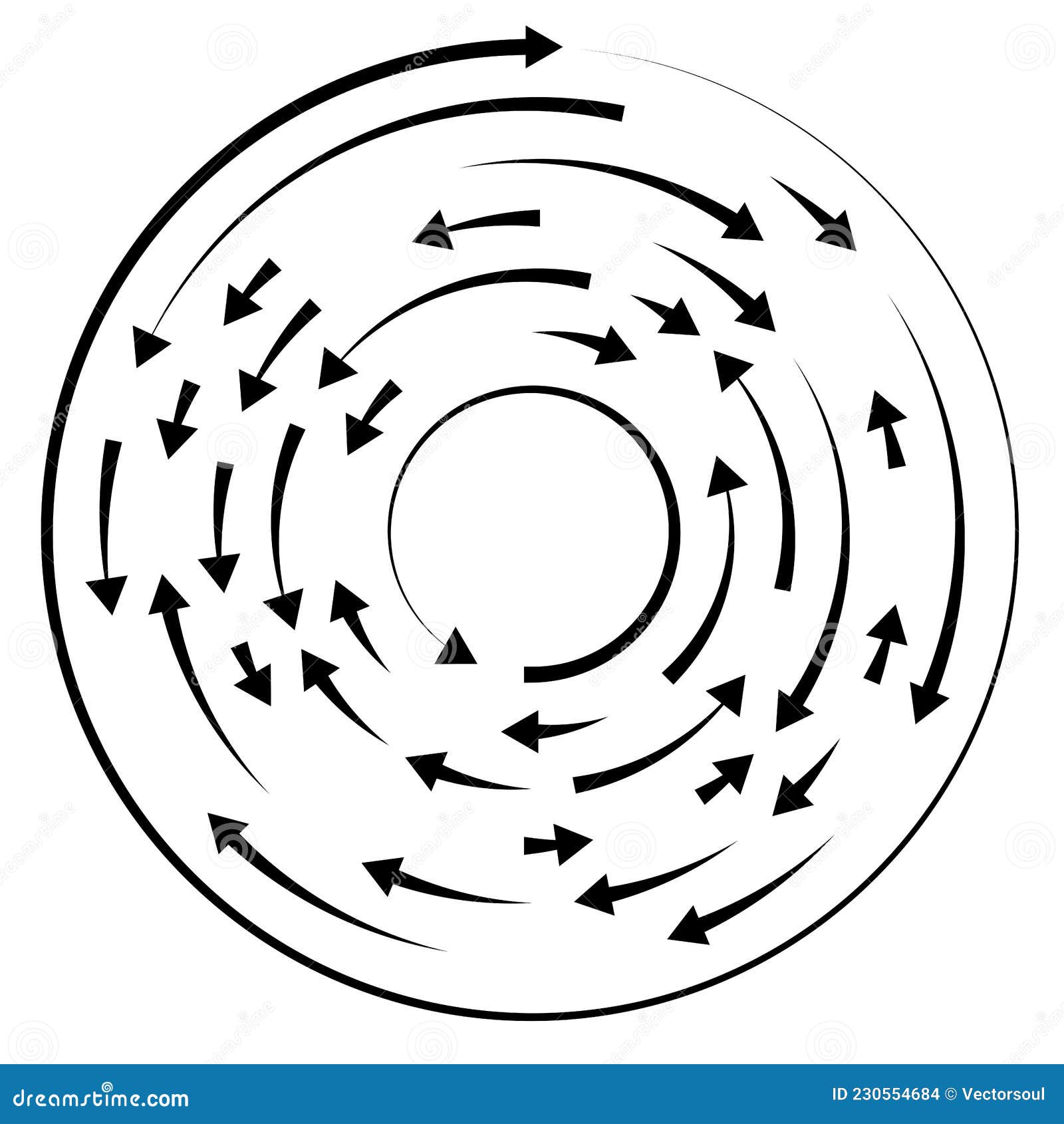 Circular, Circle Arrows in Reverse, Opposite Direction Stock Vector ...
