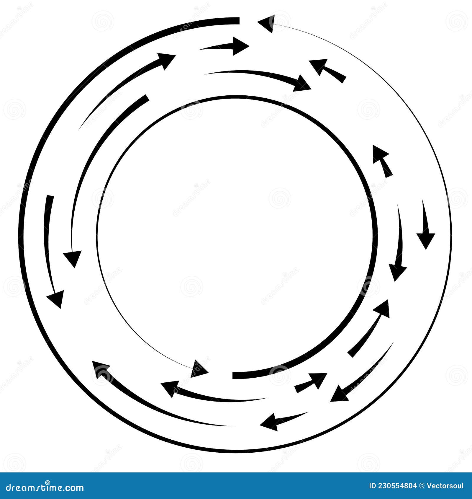 Circular, Circle Arrows in Reverse, Opposite Direction Stock Vector ...