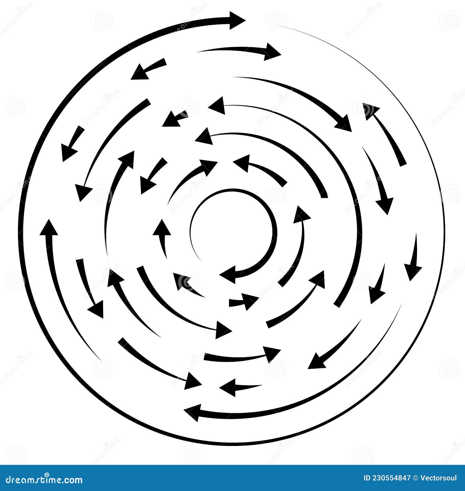 Circular, Circle Arrows in Reverse, Opposite Direction Stock Vector ...