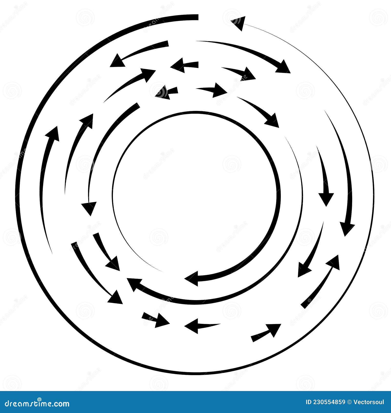 Circular, Circle Arrows in Reverse, Opposite Direction Stock Vector ...