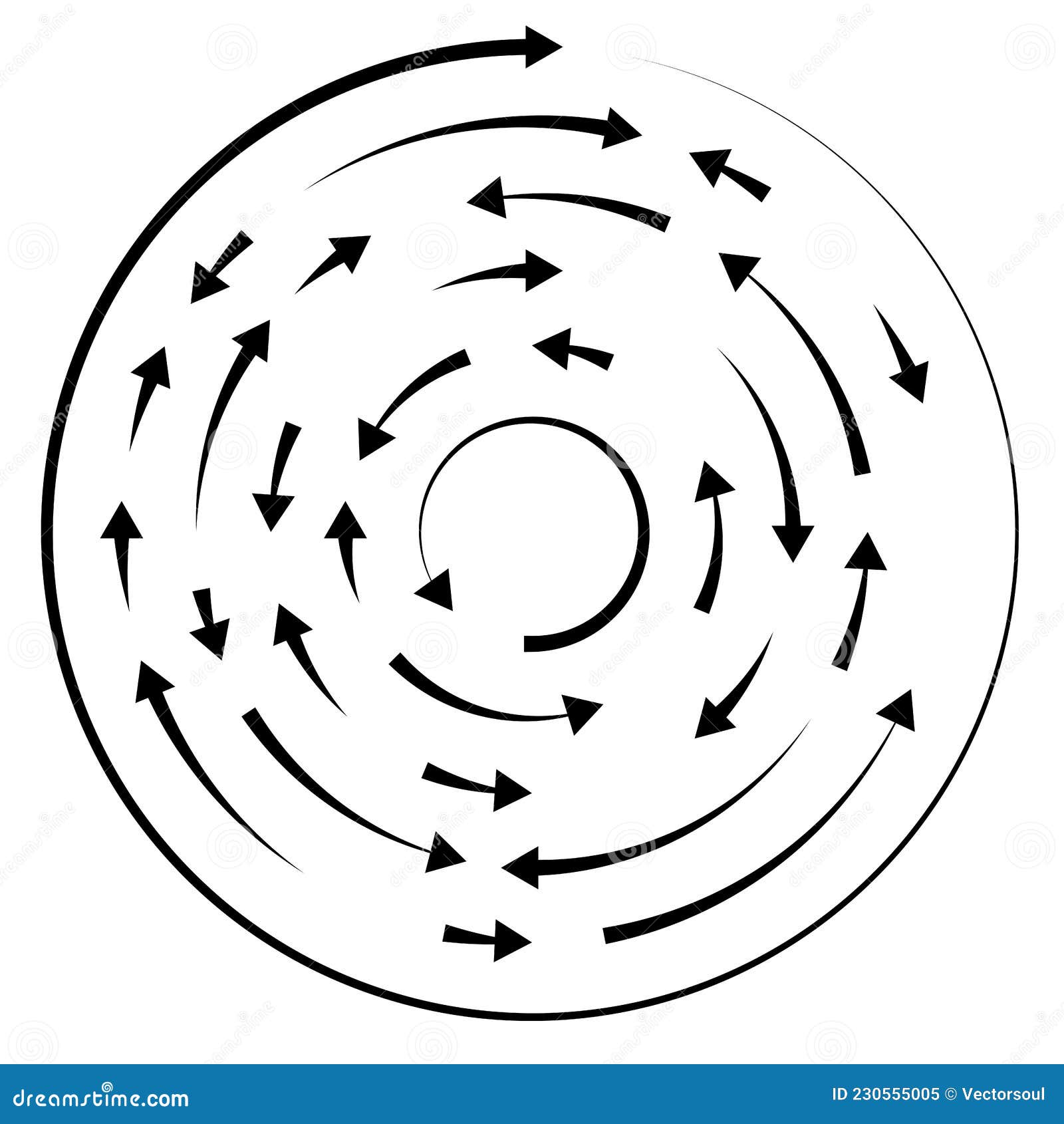 Circular, Circle Arrows in Reverse, Opposite Direction Stock Vector ...