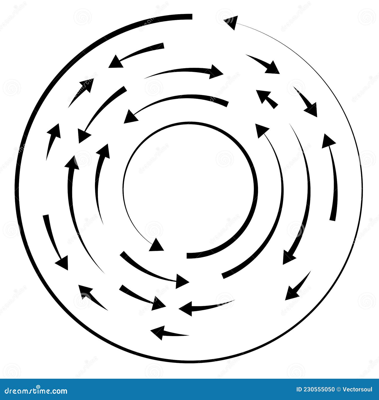 Circular, Circle Arrows in Reverse, Opposite Direction Stock Vector ...