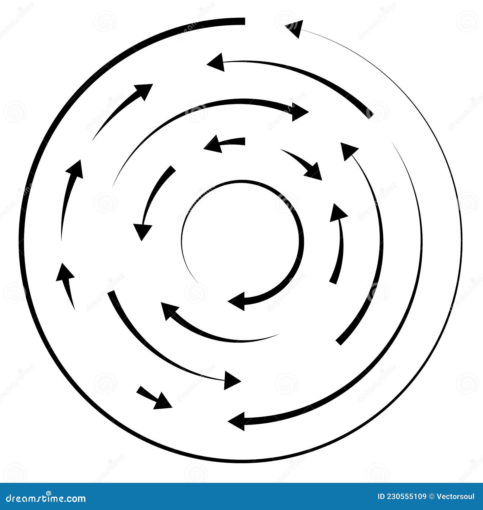 Circular, Circle Arrows in Reverse, Opposite Direction Stock Vector ...