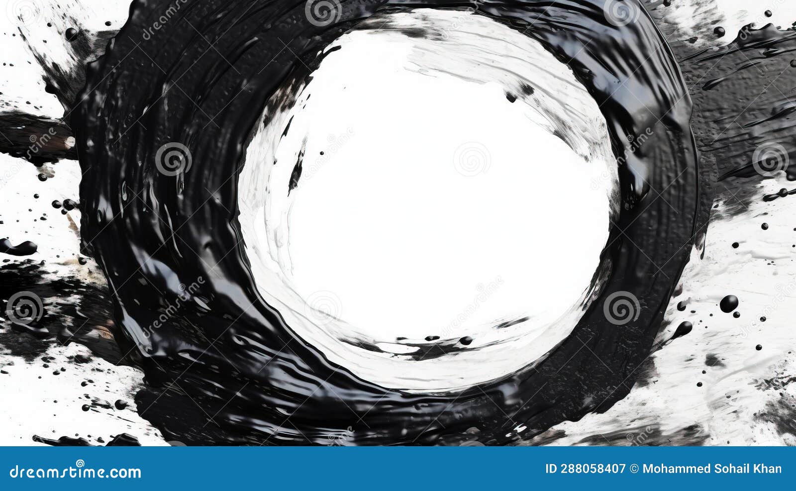 Circular Circle Frame Made with Acrylic Paint Splashes Isolated on ...