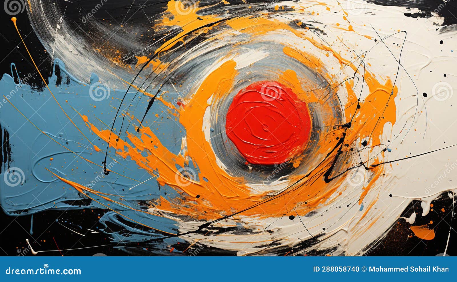 Circular Circle Frame Made with Acrylic Paint Splashes Isolated on ...