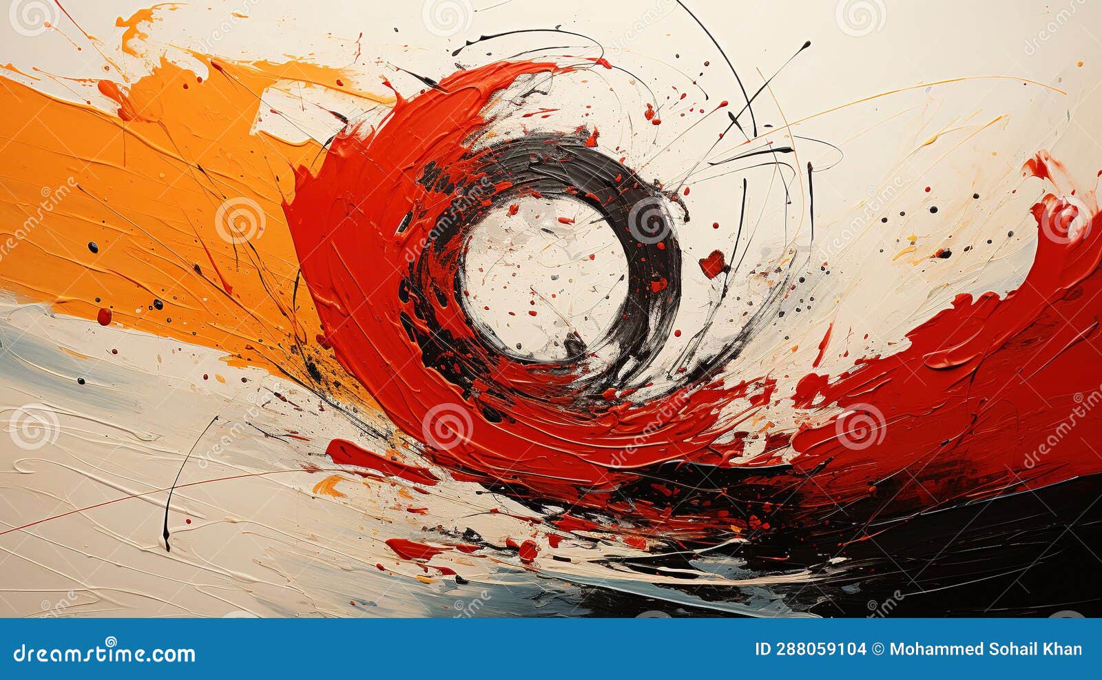 Circular Circle Frame Made with Acrylic Paint Splashes Isolated on ...