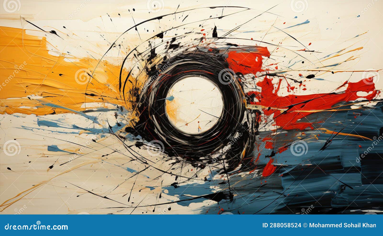 Circular Circle Frame Made with Acrylic Paint Splashes Isolated on ...