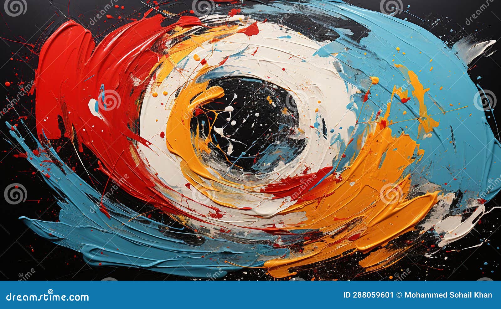 Circular Circle Frame Made with Acrylic Paint Splashes Isolated on ...