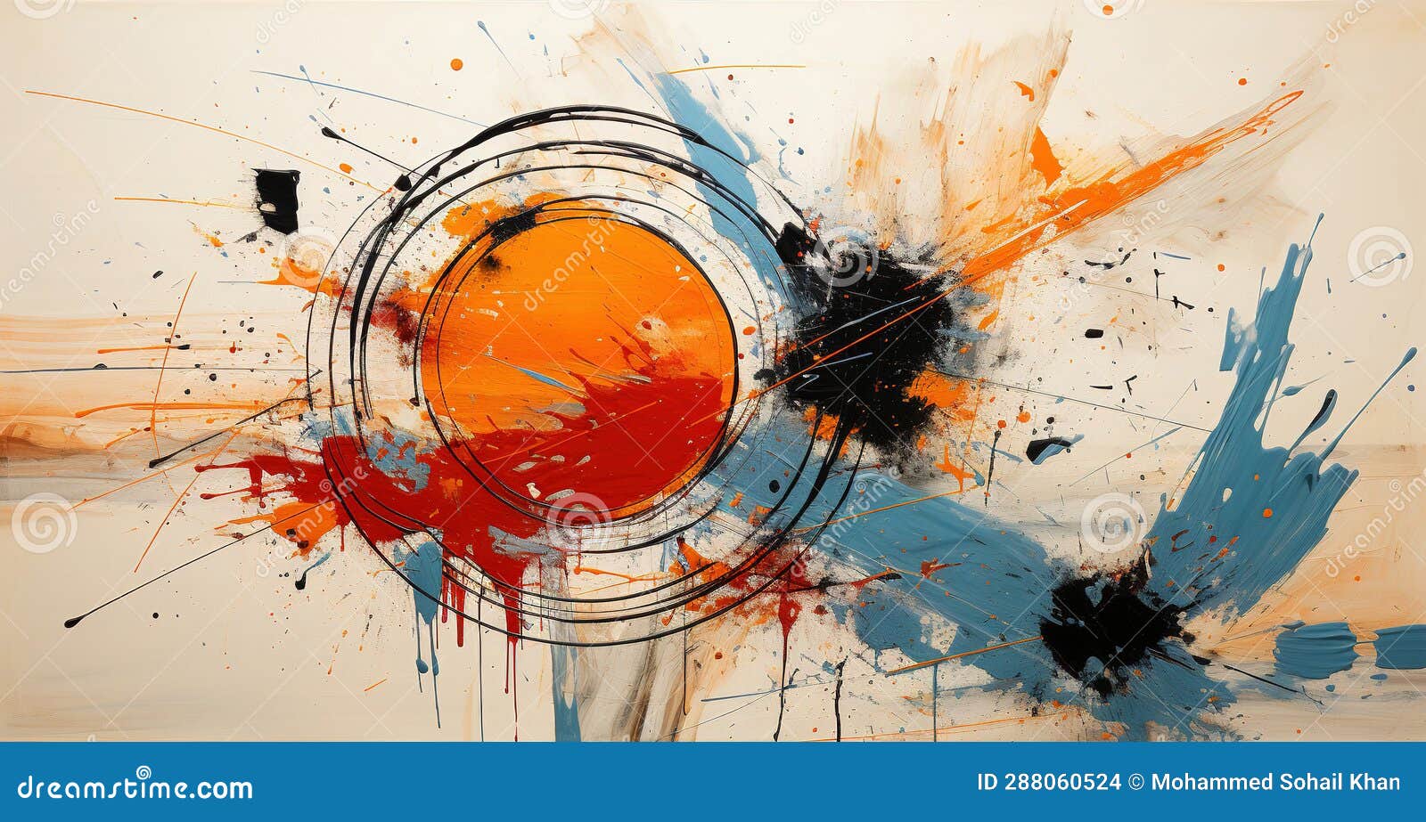 Circular Circle Frame Made with Acrylic Paint Splashes Isolated on ...