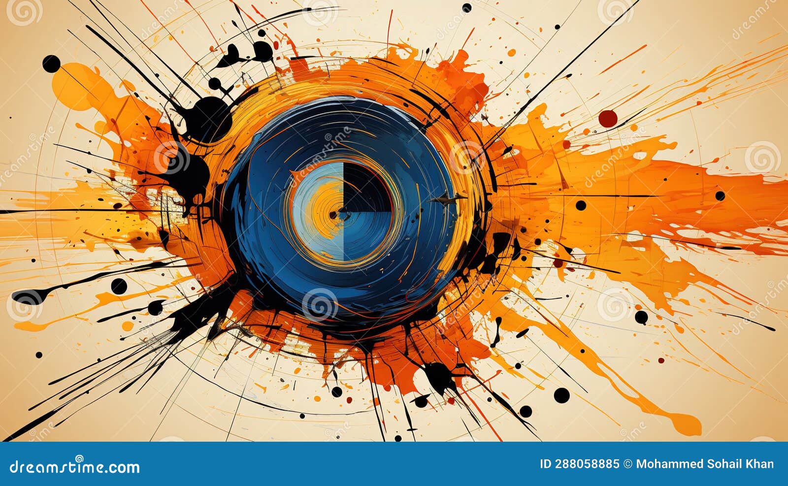 Circular Circle Frame Made with Acrylic Paint Splashes Isolated on ...