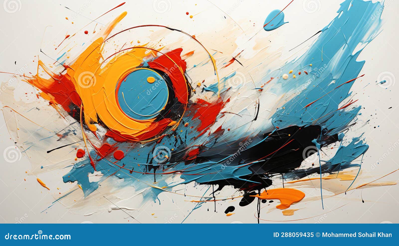 Circular Circle Frame Made with Acrylic Paint Splashes Isolated on ...