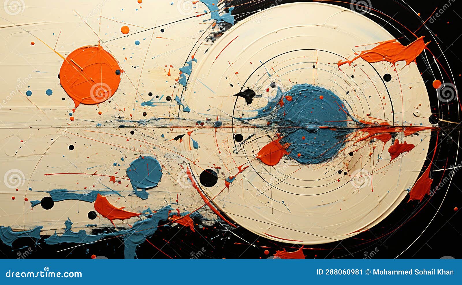 Circular Circle Frame Made with Acrylic Paint Splashes Isolated on ...