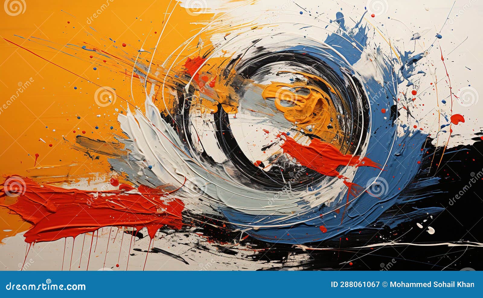 Circular Circle Frame Made with Acrylic Paint Splashes Isolated on ...