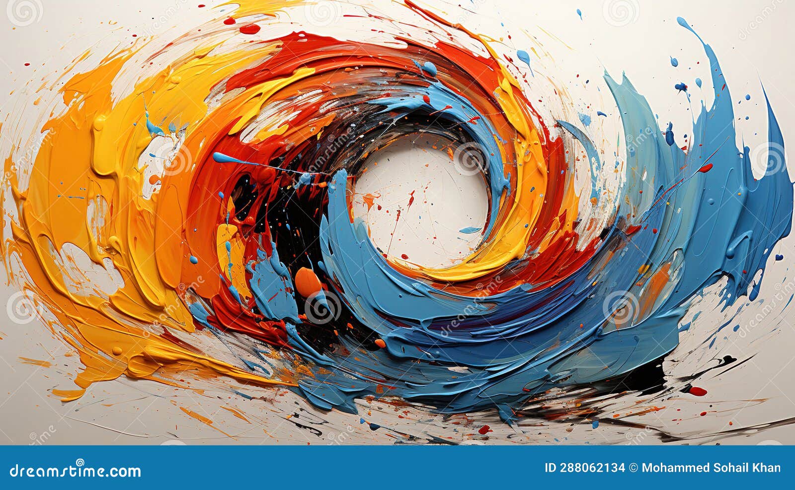 Circular Circle Frame Made with Acrylic Paint Splashes Isolated on ...