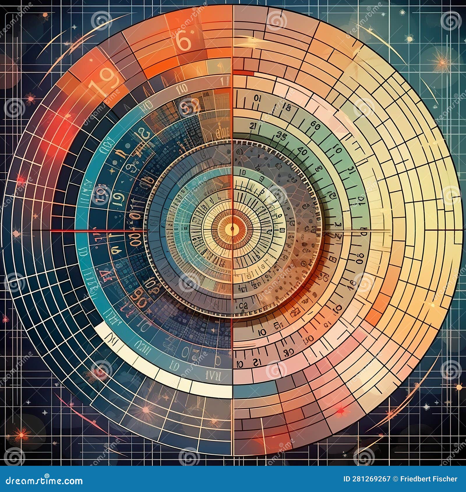A Circular Clock with a Lot of Numbers on it. Generative AI Image ...