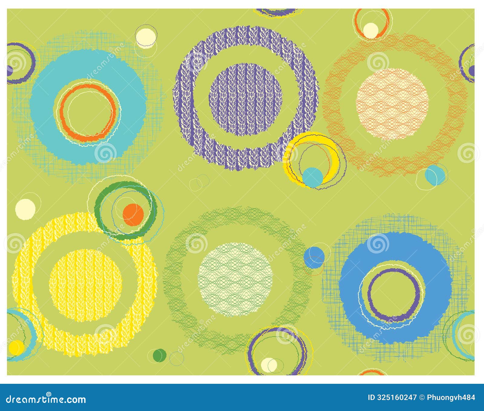 Circular Color with Material and Stylized Water Waves Stock Vector ...