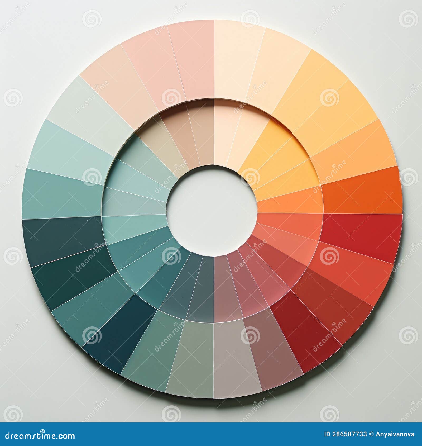 A Circular Color Wheel with a White Background. Stock Illustration ...
