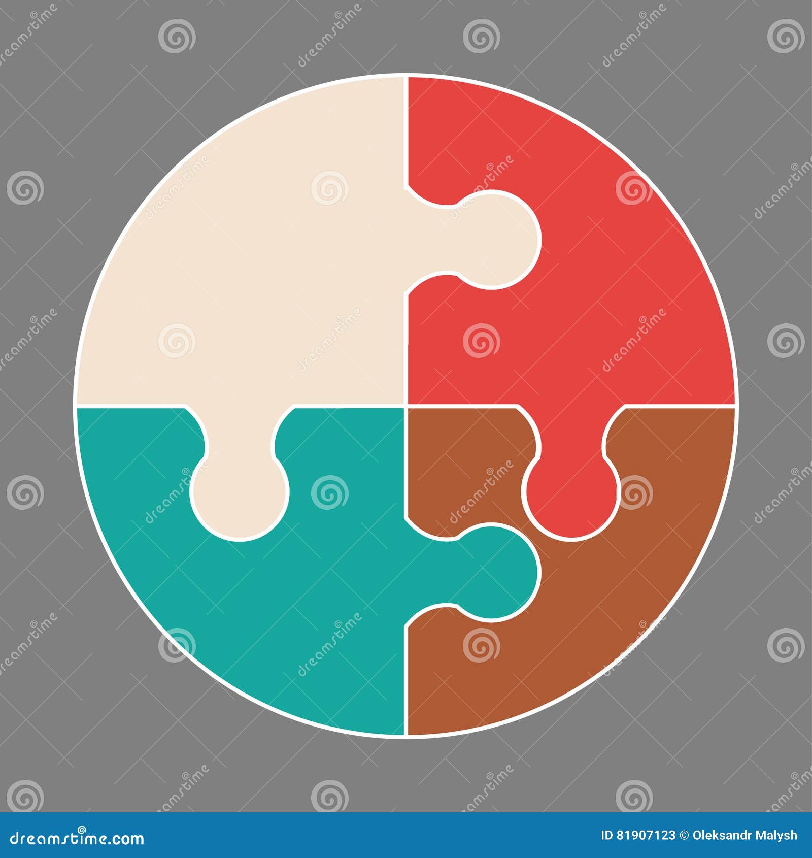 Circular colorful icon stock vector. Illustration of jigsaw - 81907123