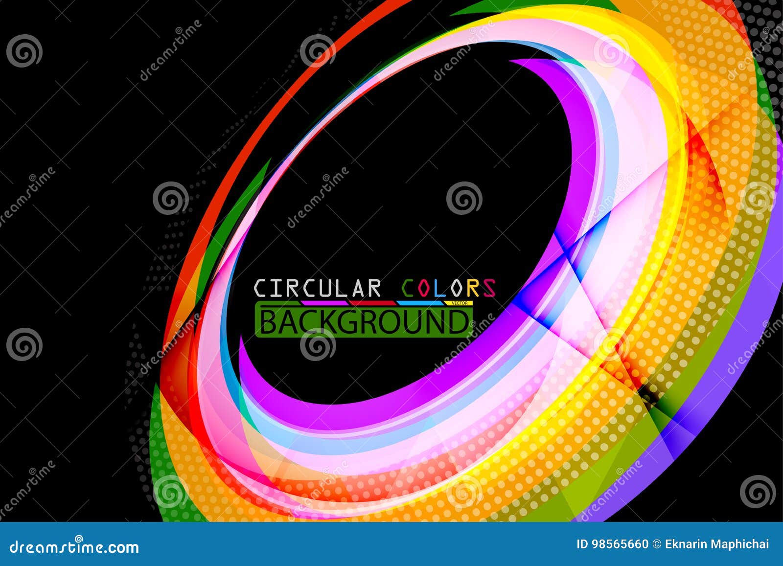 Circular Colors Geometric Shape Scene Stock Vector - Illustration of ...