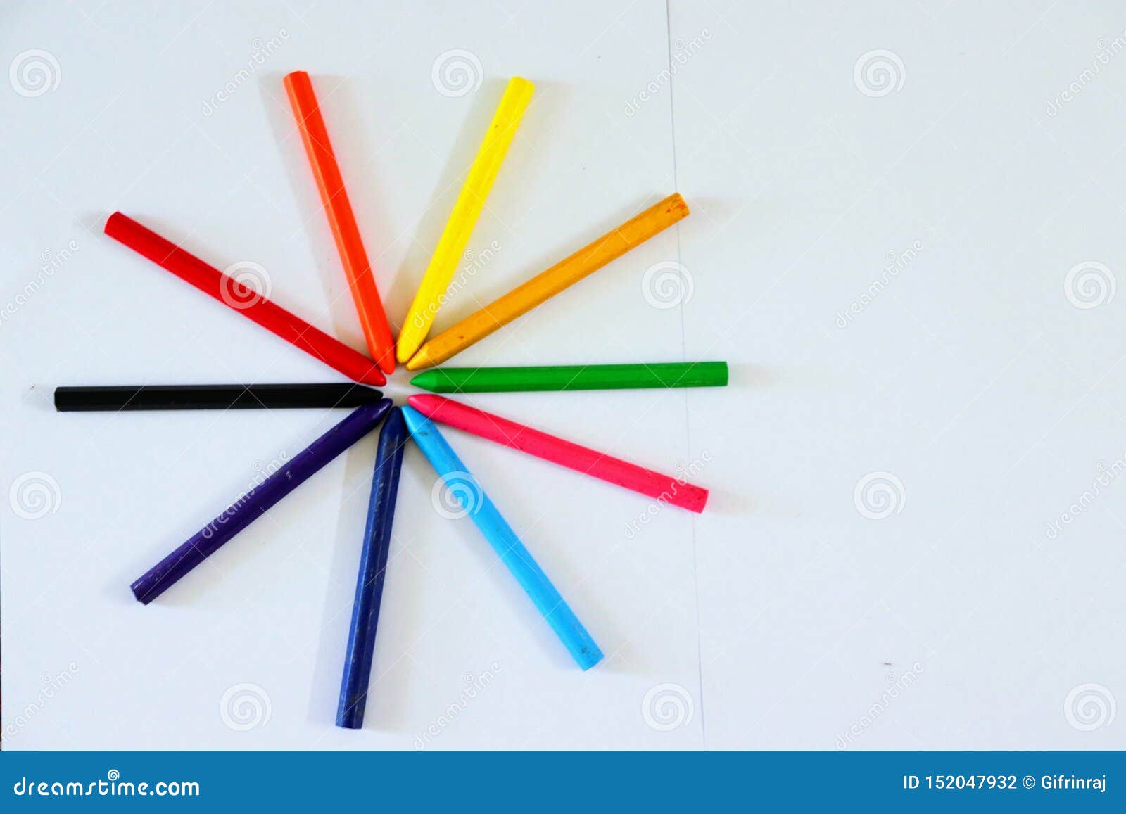 Circular Coloured Pattern Using Crayons Stock Photo - Image of rainbow ...